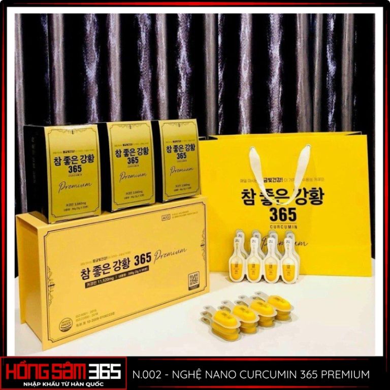 NGHỆ NANO CURCUMIN 365 PREMIUM - N.002 - HỒNG SÂM 365